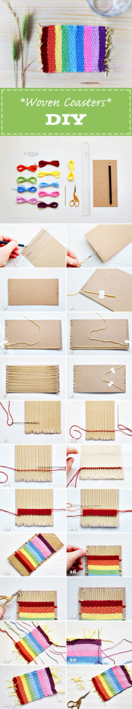 Colorful Woven Coasters DIY – Zoom Yummy – Crochet, Food, Photography